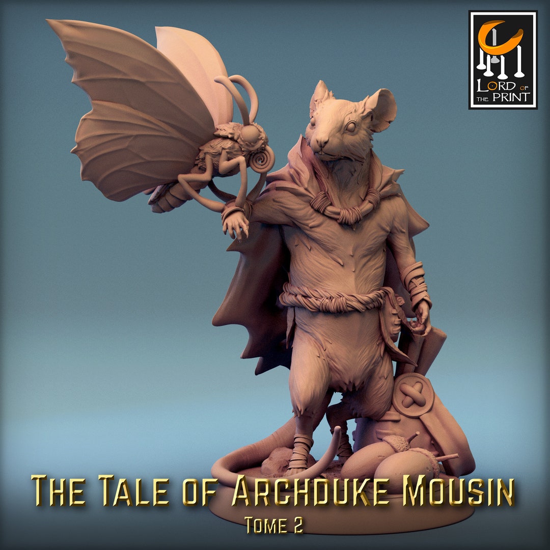 Mousefolk Messenger Premium Dnd Miniature Mini Ratfolk Mouse Folk ...