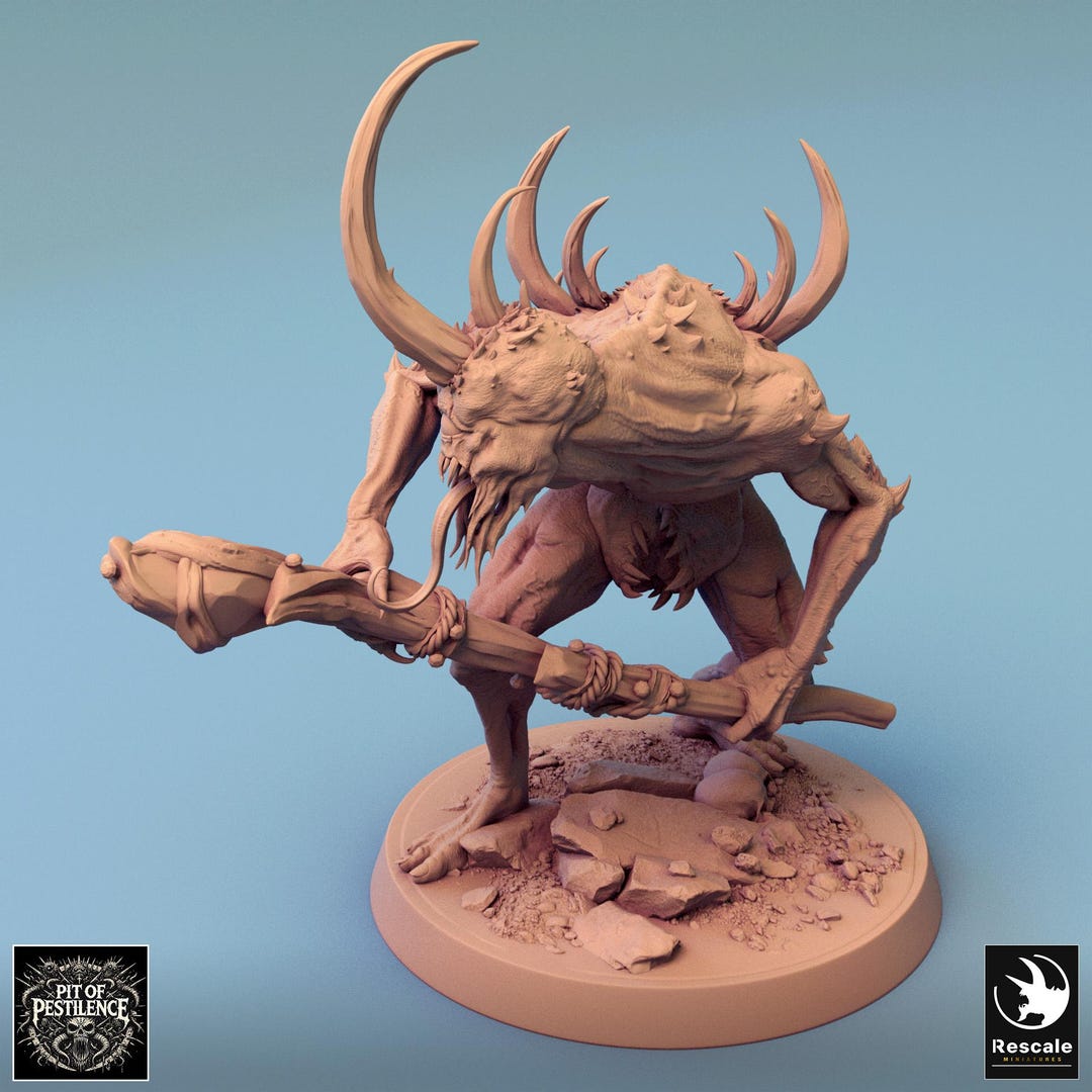 Demon Undead Putrid Servant V11 Premium Dnd Miniature Figure Figurine ...