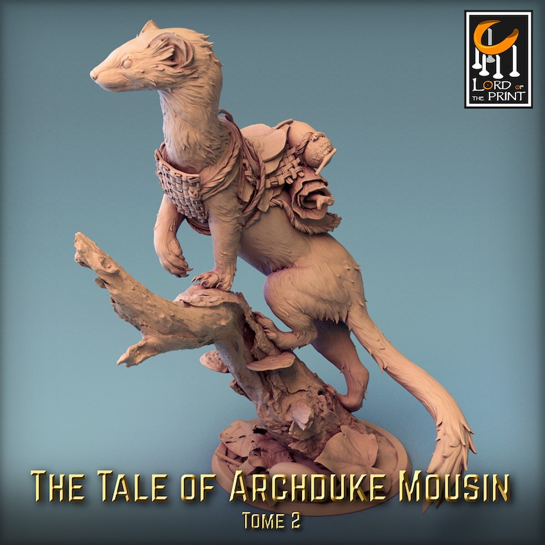 Giant Weasel Mount Dnd Miniatures Compatible With 28mm 32mm Fantasy ...