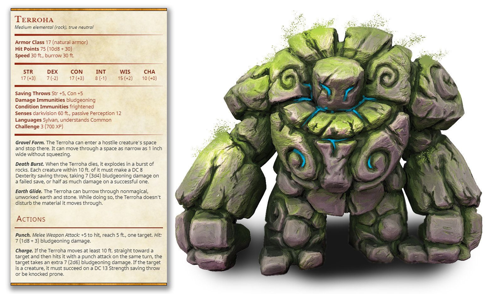 Stone Golem Premium 3D Printed Fantasy Tabletop Miniatures - Etsy Canada