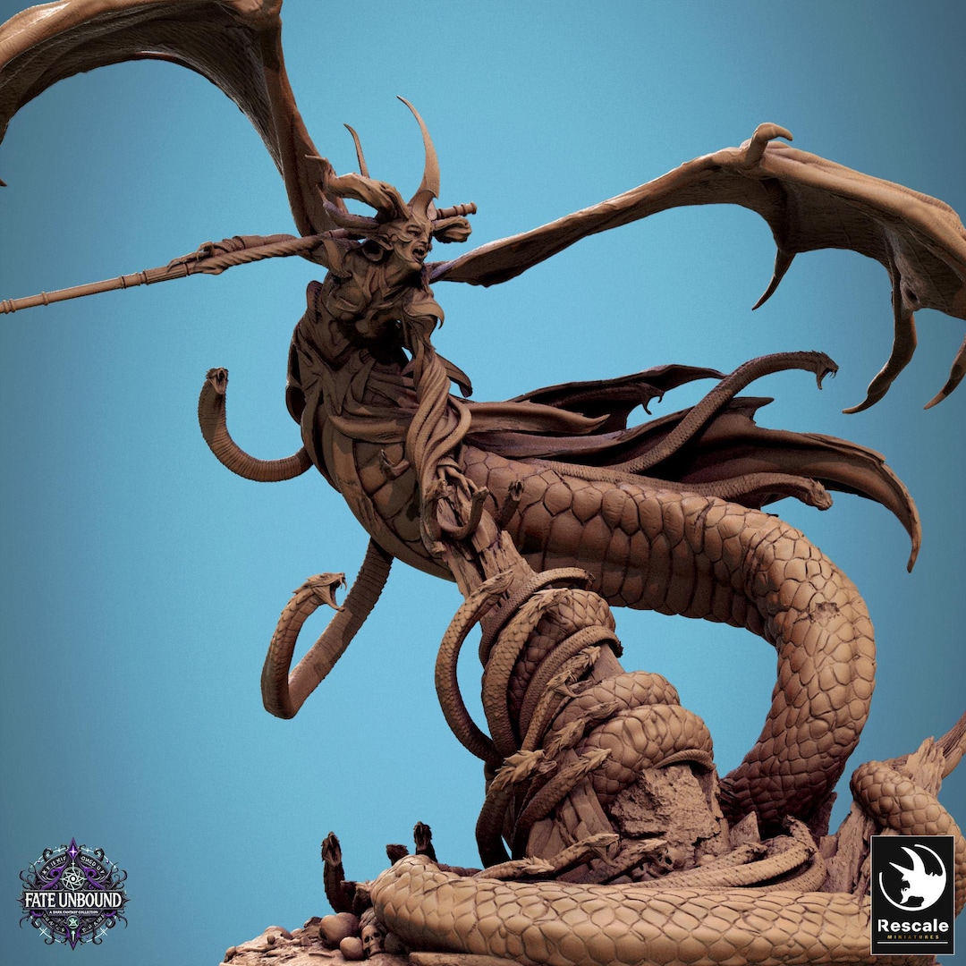 Naga Queen Dnd Miniatures Compatible With 28mm 32mm Fantasy Minis ...