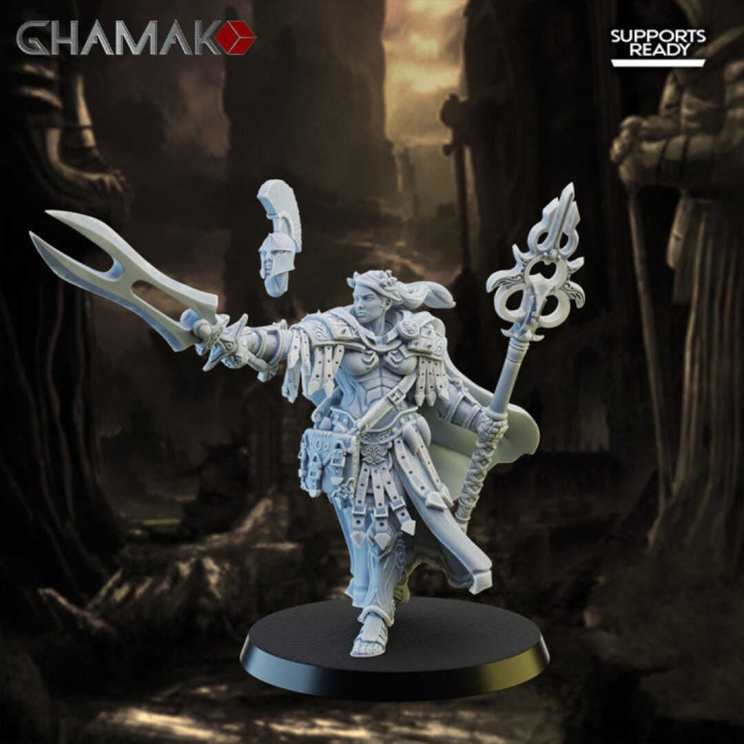 Spartan Paladin Warrior V4 Premium Dnd Miniature Mini | 28mm 32mm to ...