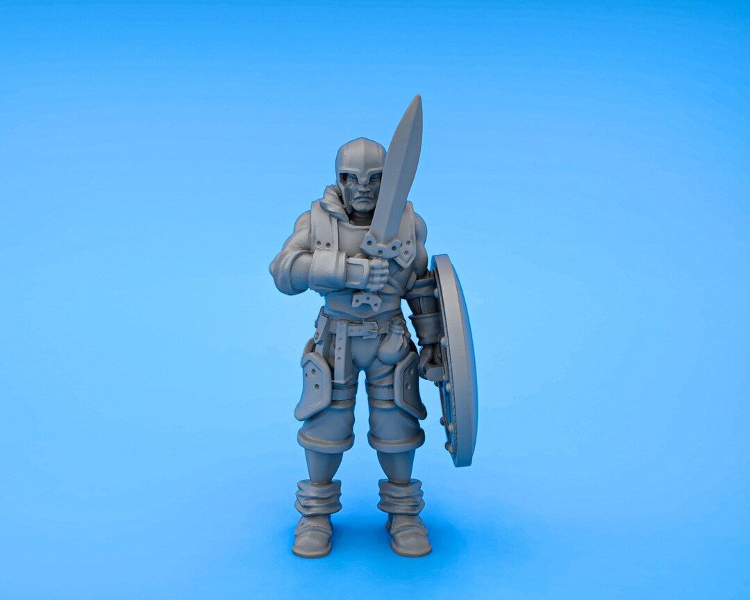 Infantry Soldier V5 Premium Dnd Miniature Mini Warrior Resin 3D Printed ...