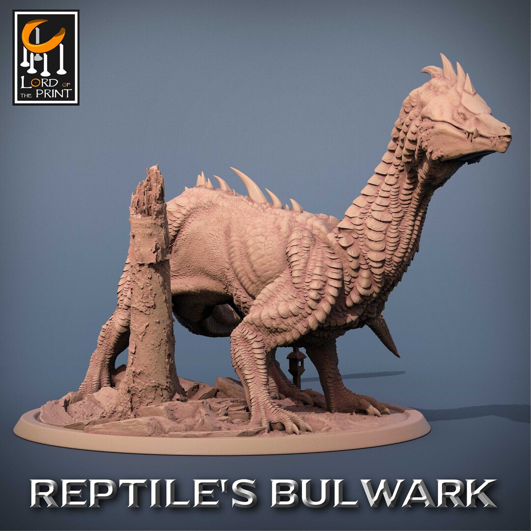 Giant Lizard Wild V2 Premium Dnd Miniature Mini Sanded & Primed Resin ...