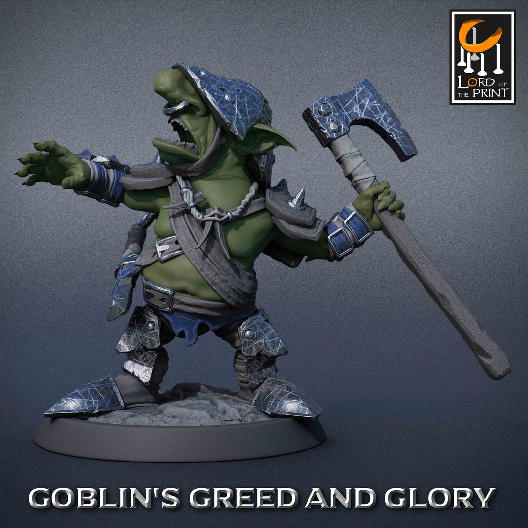 Goblin Warlike V5 Premium Dnd Miniature Mini Sanded & Primed 28mm 32mm ...