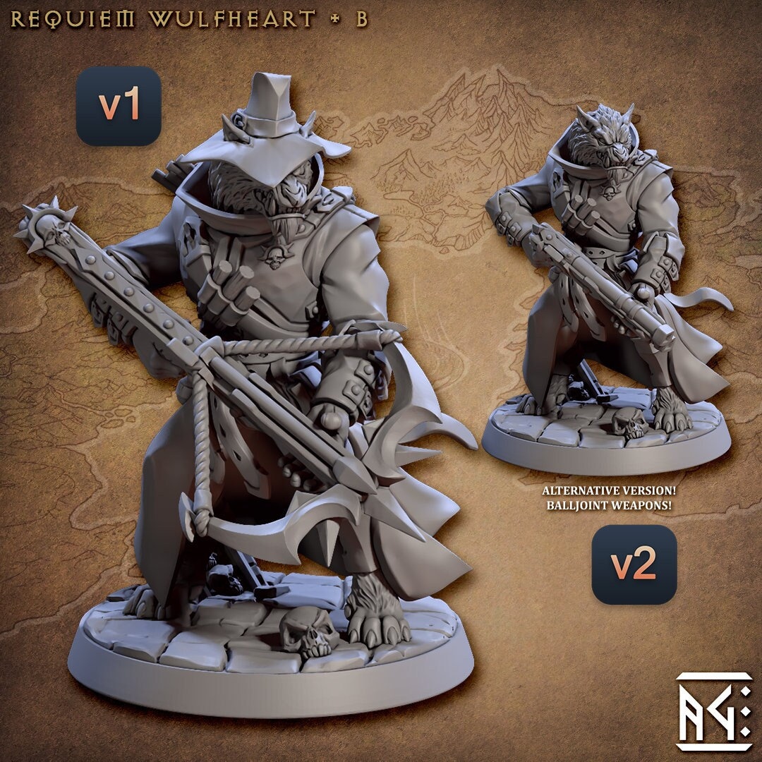 Werewolf Archer Premium Dnd Mini Miniature 28mm 32mm to 100mm | Demon ...