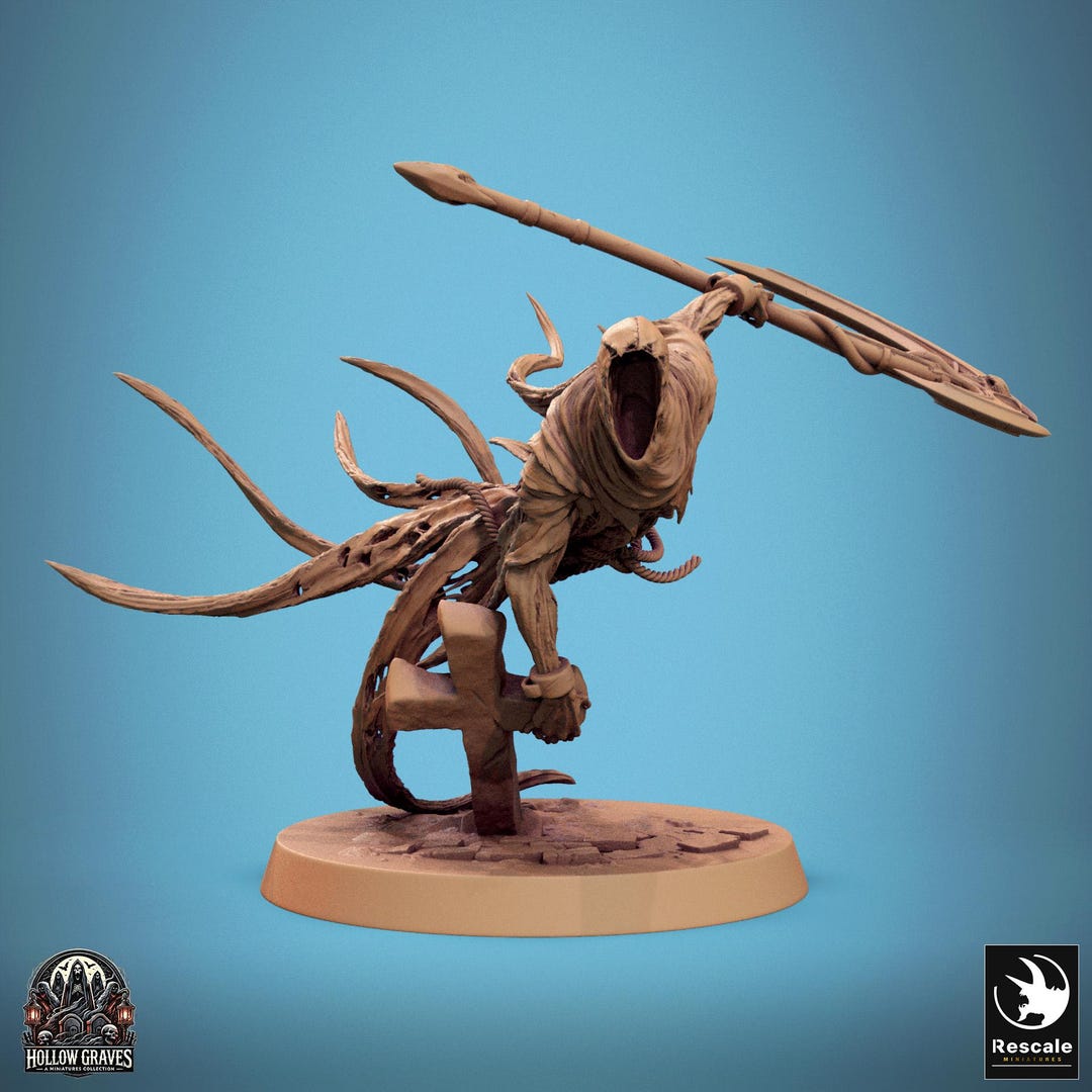 Wraith Wight Ghost V4 Dnd Miniatures Compatible With 28mm 32mm Fantasy ...