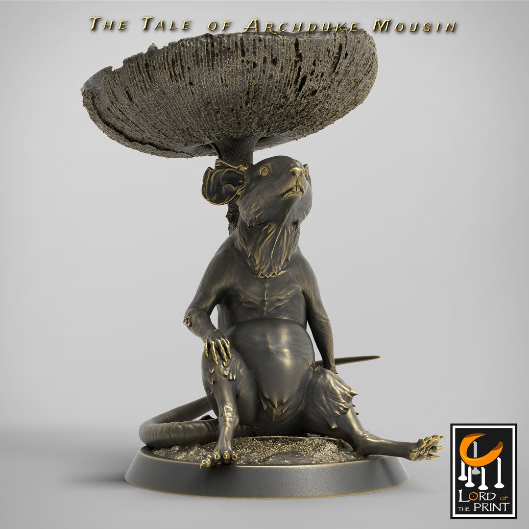 Mousefolk Paladin Ranger V13 Premium Dnd Miniature Mini Ratfolk Mouse ...