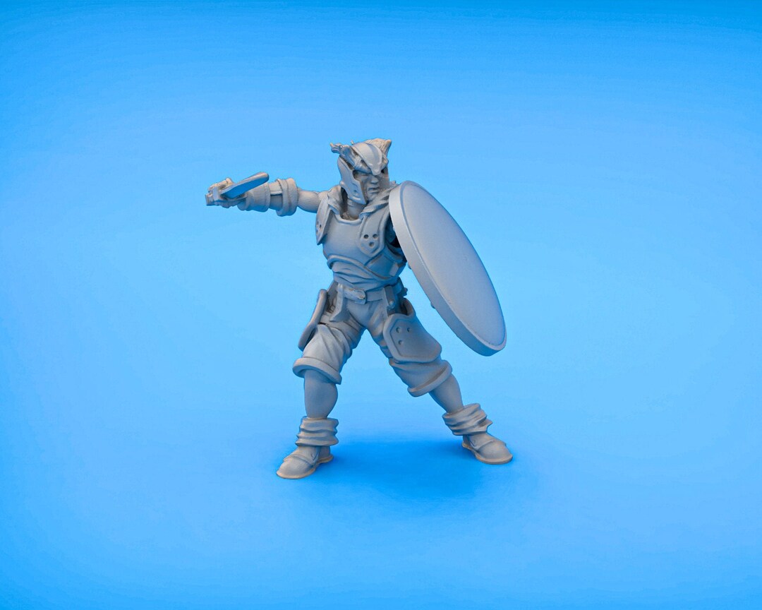 Infantry Soldier V3 Premium Dnd Miniature Mini Warrior Sanded & Primed ...