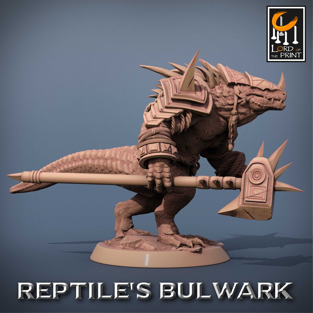 Lizardfolk Lizardman Soldier V10 Premium Dnd Miniature Mini | Lizardmen ...