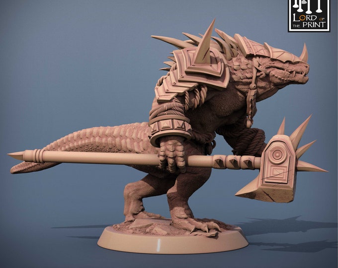 Lizardmen Crocodile Warriors Kroxigor Lizard Mini 28mm Miniatures for ...