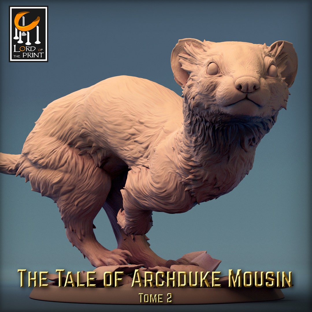 Weasel Sprint Wild Premium Dnd Miniature Mini Unchained | Resin 3D ...