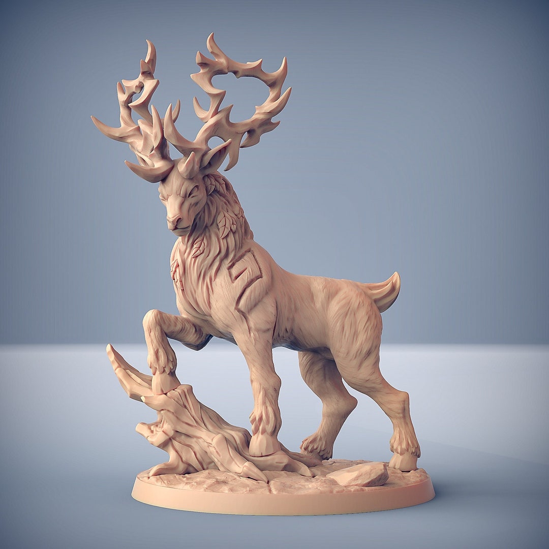 Giant Elk Moose Stag Deer | Premium Dnd Miniature Mini | 28mm 32mm up ...