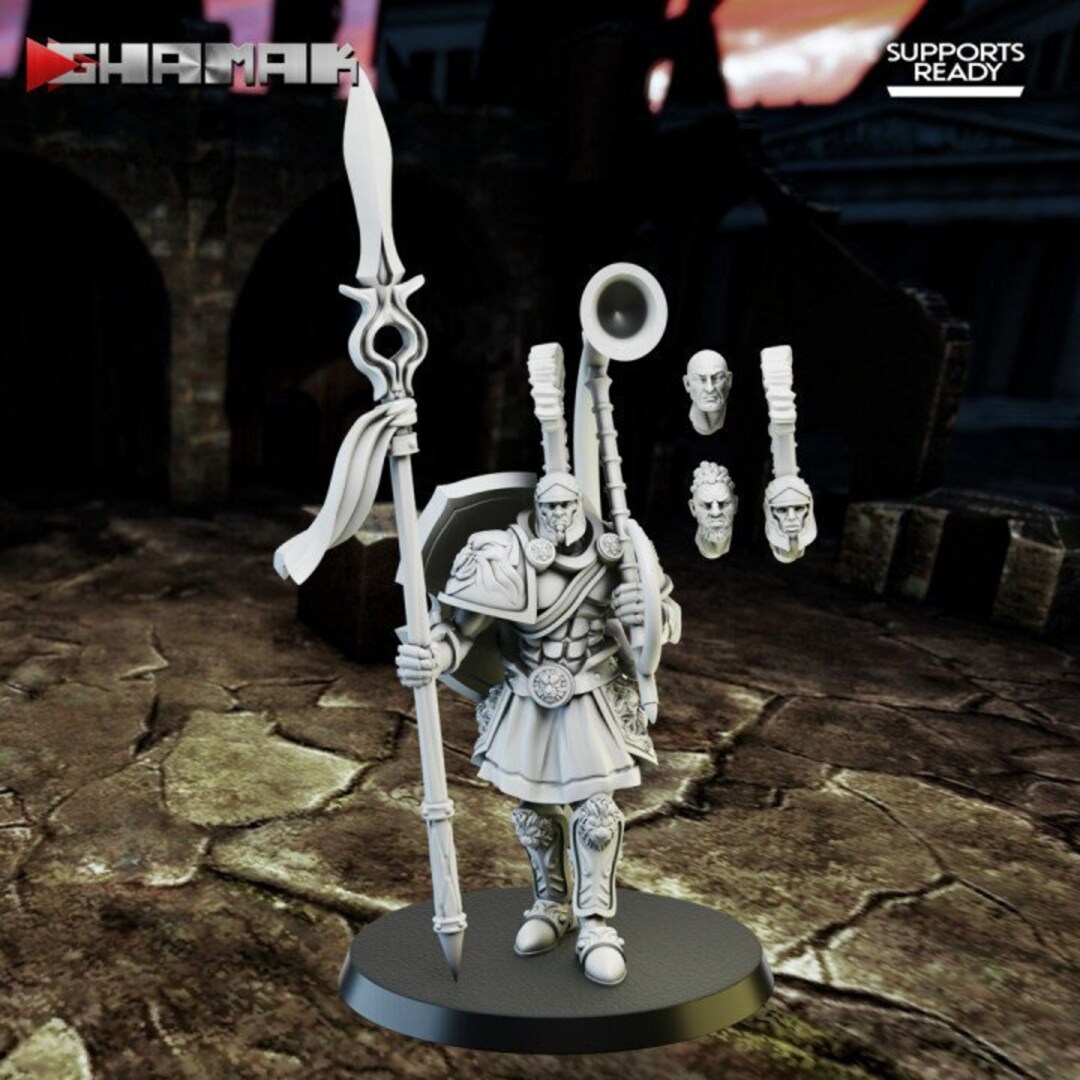 Spartan Paladin Warrior V6 Premium Dnd Miniature Mini Sanded & Primed ...