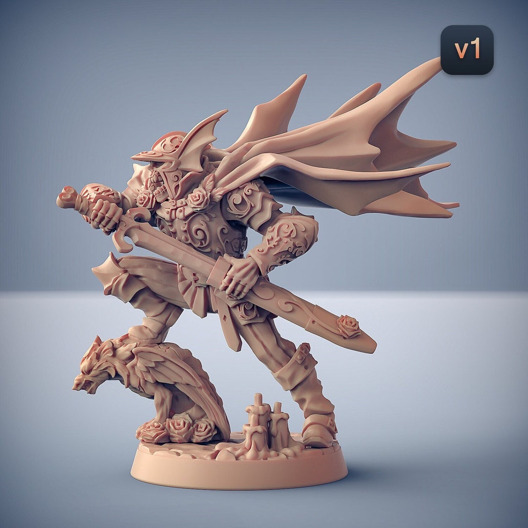 Undead Knight Skeleton Necromancer Warrior Premium Dnd Miniature Mini ...