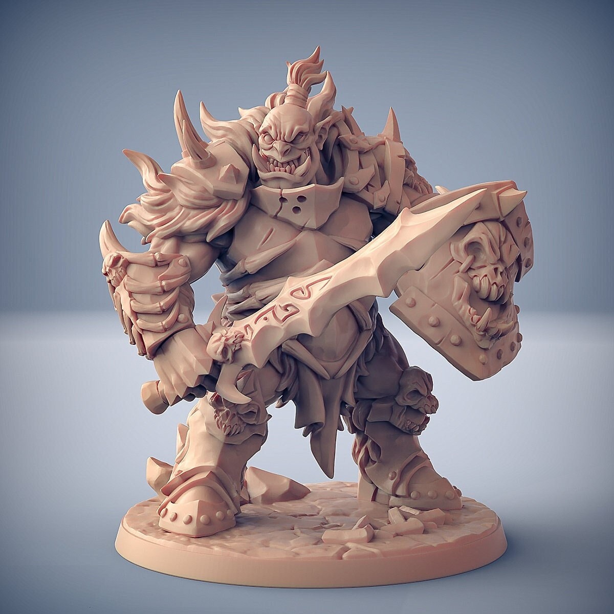 Orc Barbarian Brute D Dnd Miniatures Compatible With 28mm 32mm Fantasy ...