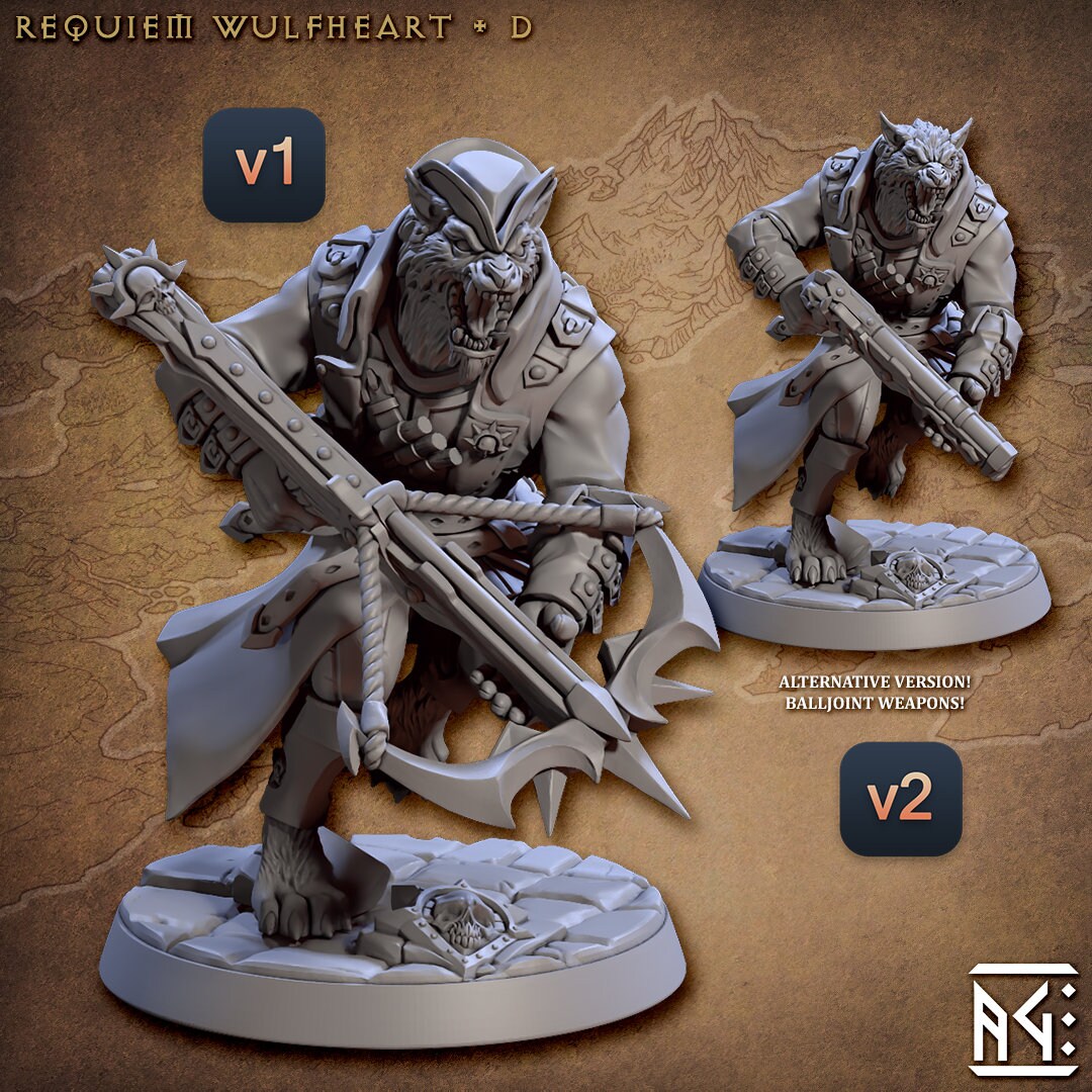Werewolf Marksman Premium Dnd Mini Miniature 28mm 32mm to 100mm | Demon ...