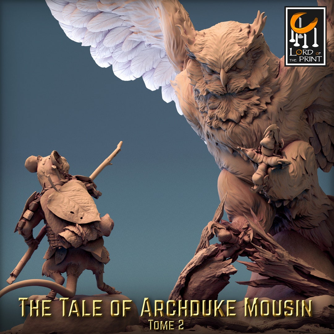 Owl Diorama Premium Dnd Miniature Mini Unchained | Resin 3D Printed ...