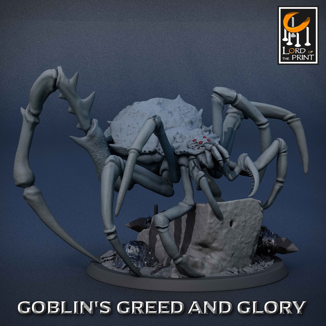 Giant Spider V3 Premium Dnd Miniature Mini | 28mm 32mm up to 100mm ...