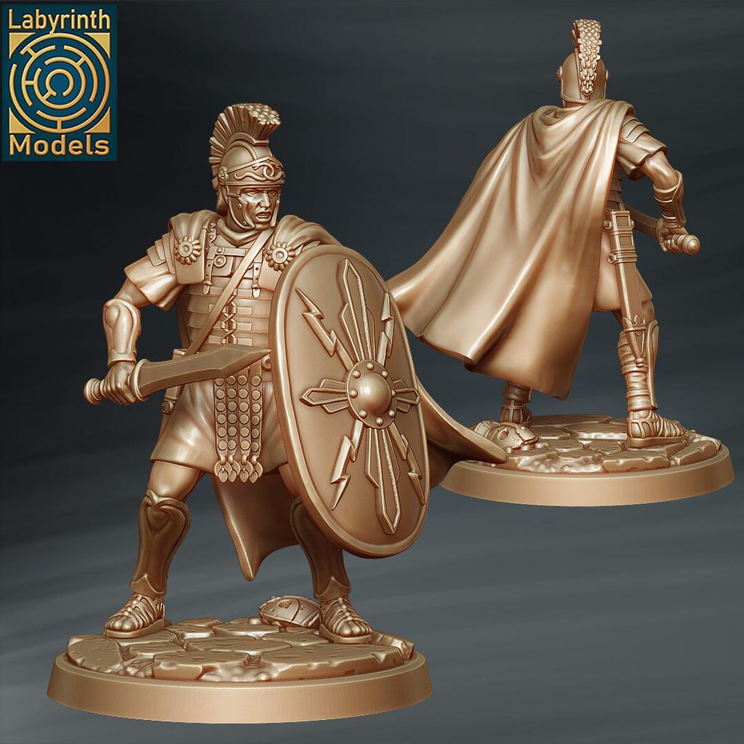 Gladiator Spartan Warrior Dnd Miniatures Compatible With 28mm 32mm ...