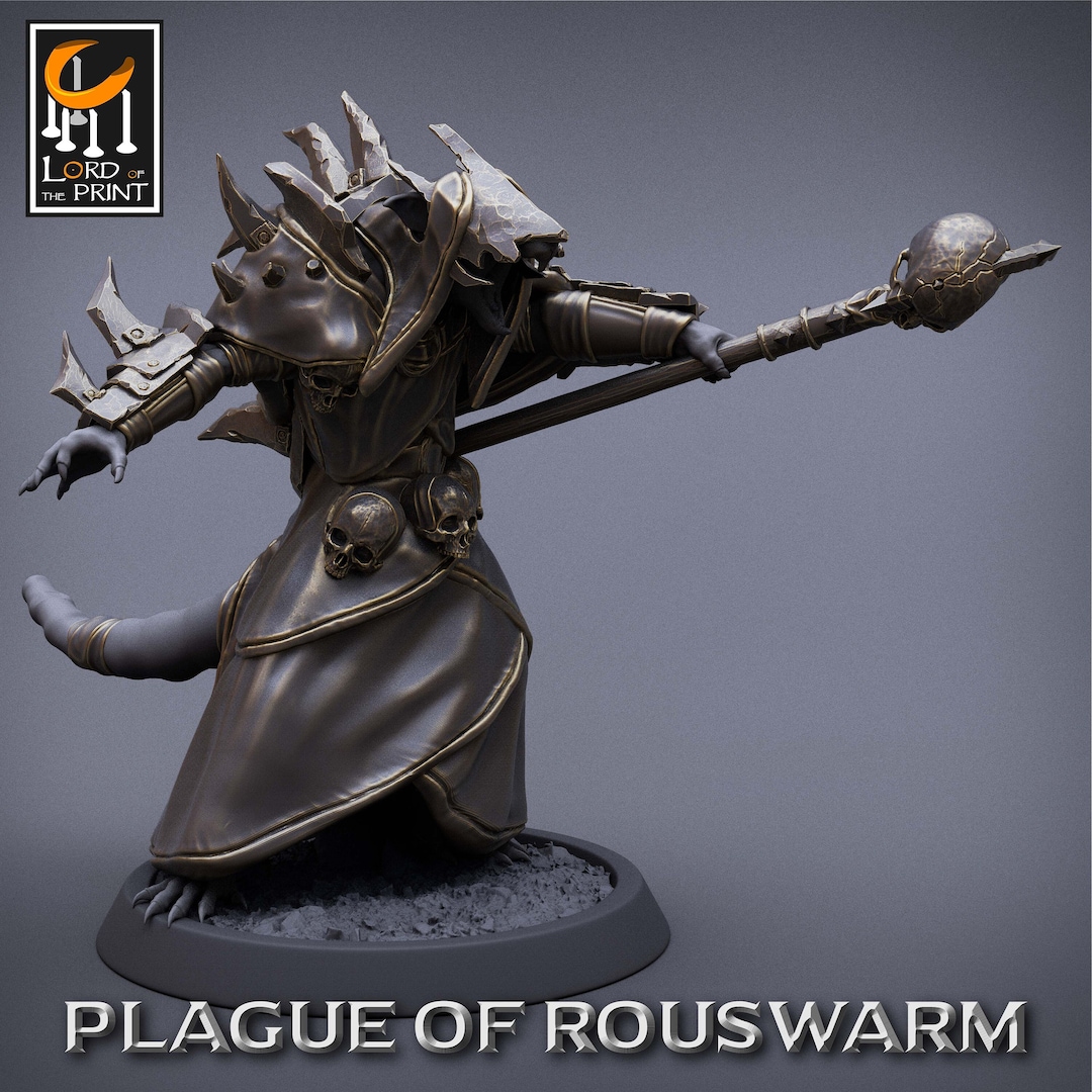 Ratfolk Priest V2 Premium Dnd Miniature Mini Rat Folk Mousefolk Mouse ...