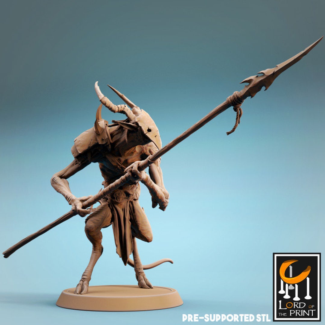 Demon Infernum Soldier V4 Dnd Miniatures Compatible With 28mm 32mm ...