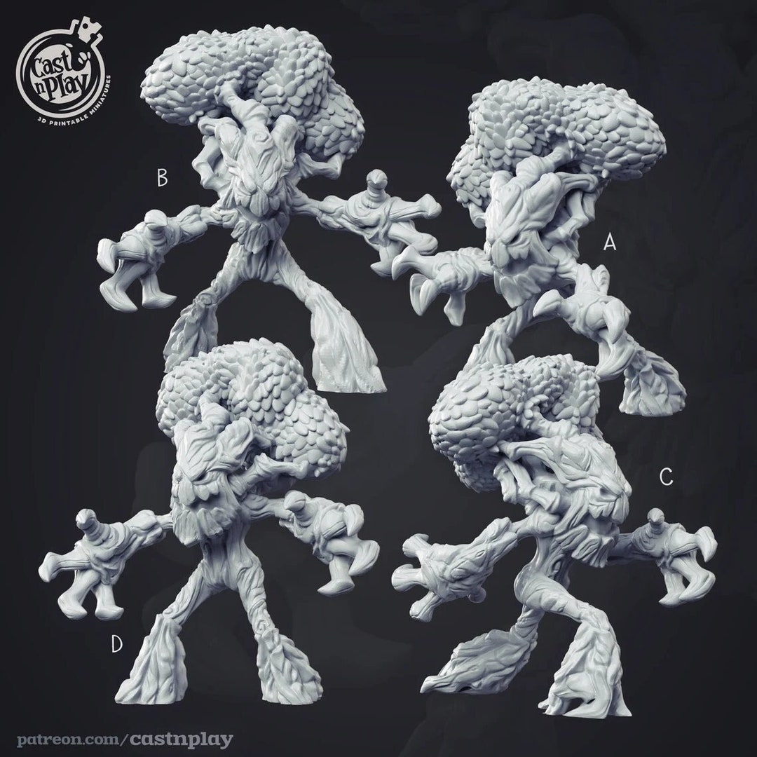 Ent Treant Treeman Treefolk Premium Dnd Miniature Mini | 28mm 32mm to ...