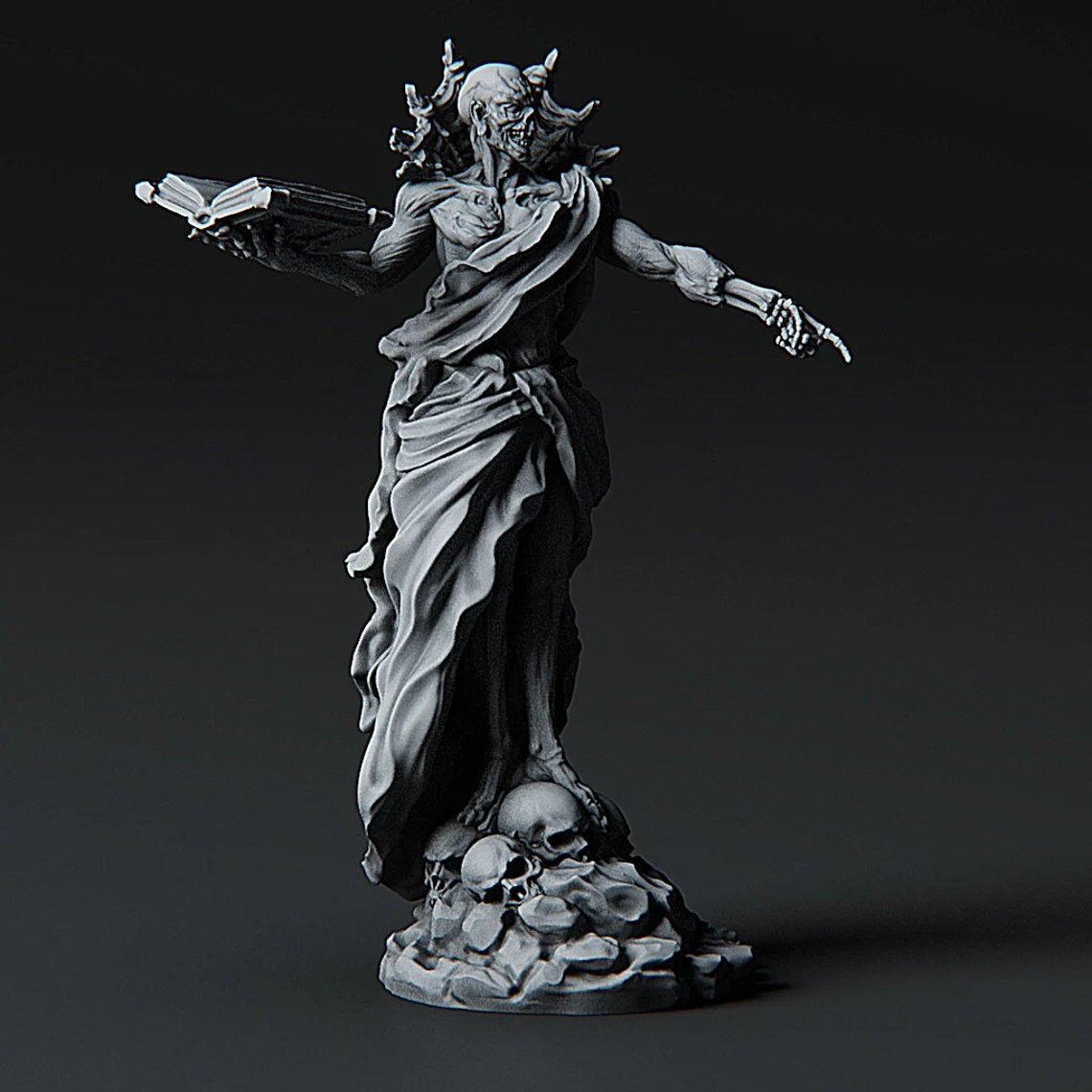 Necromancer Lich Premium Dnd Miniature Sanded & Primed - Etsy UK