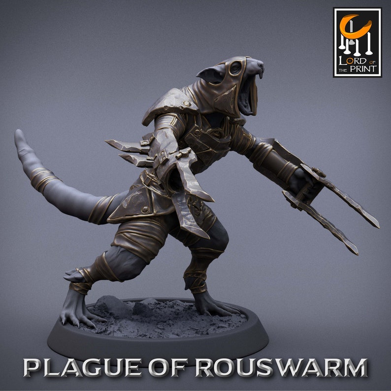 Ratfolk Paladin V16 Premium Dnd Miniature Mini Rat Folk - Etsy