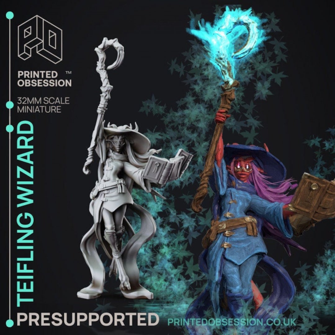 Female Witch Mage Dnd Miniatures Compatible With 28mm 32mm Fantasy ...