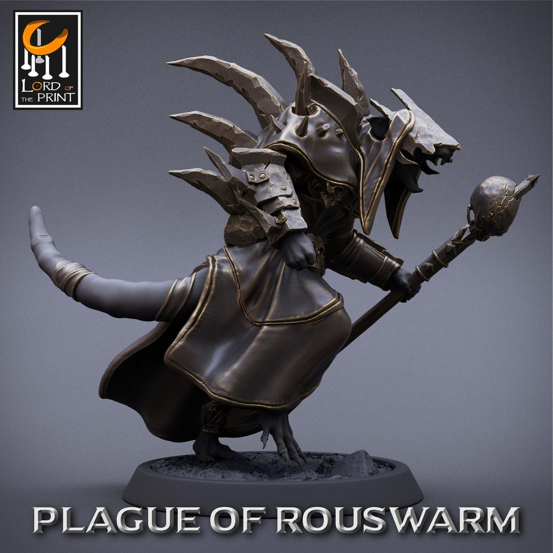 Ratfolk Priest V4 Premium Dnd Miniature Mini Rat Folk Mousefolk Mouse ...