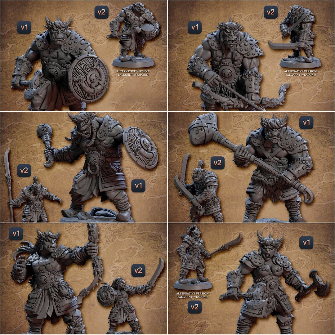 6x Orc Horde Pack Barbarian Arhcer Ranger Berserker Premium Dnd ...