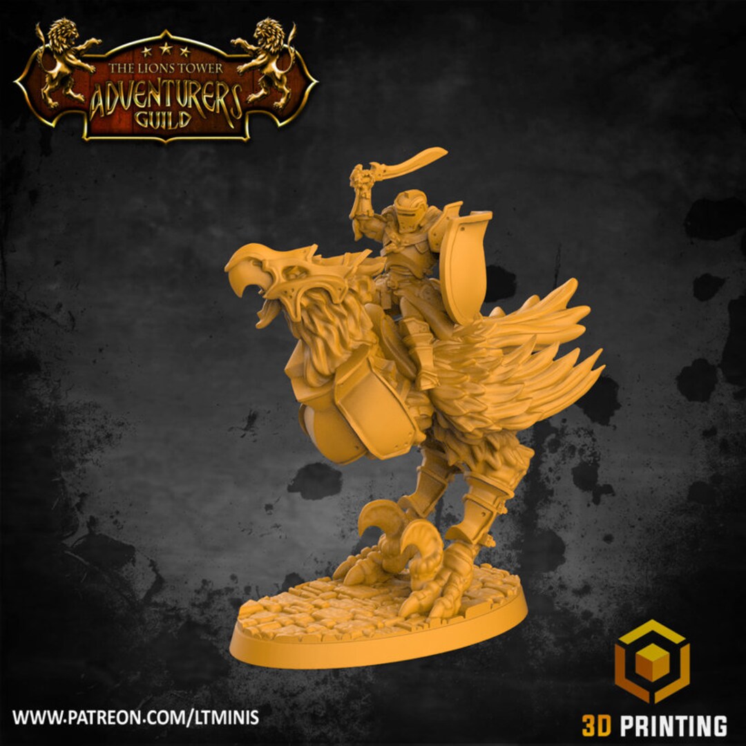Riding Paladin V5 | Premium 3D Printed Tabletop Miniatures 28mm up to ...