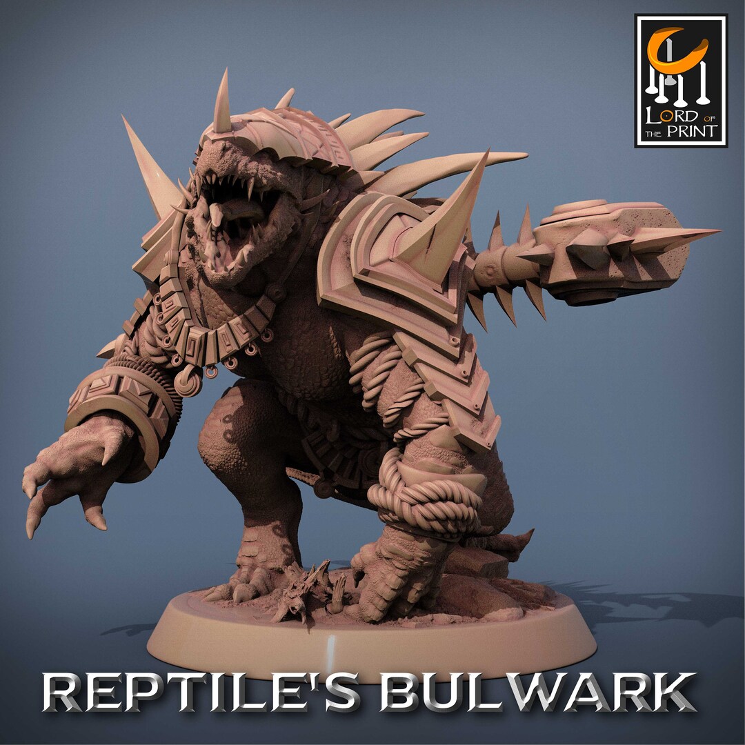 Lizardfolk Lizardman Soldier V4 Premium Dnd Miniature Mini | Lizardmen ...