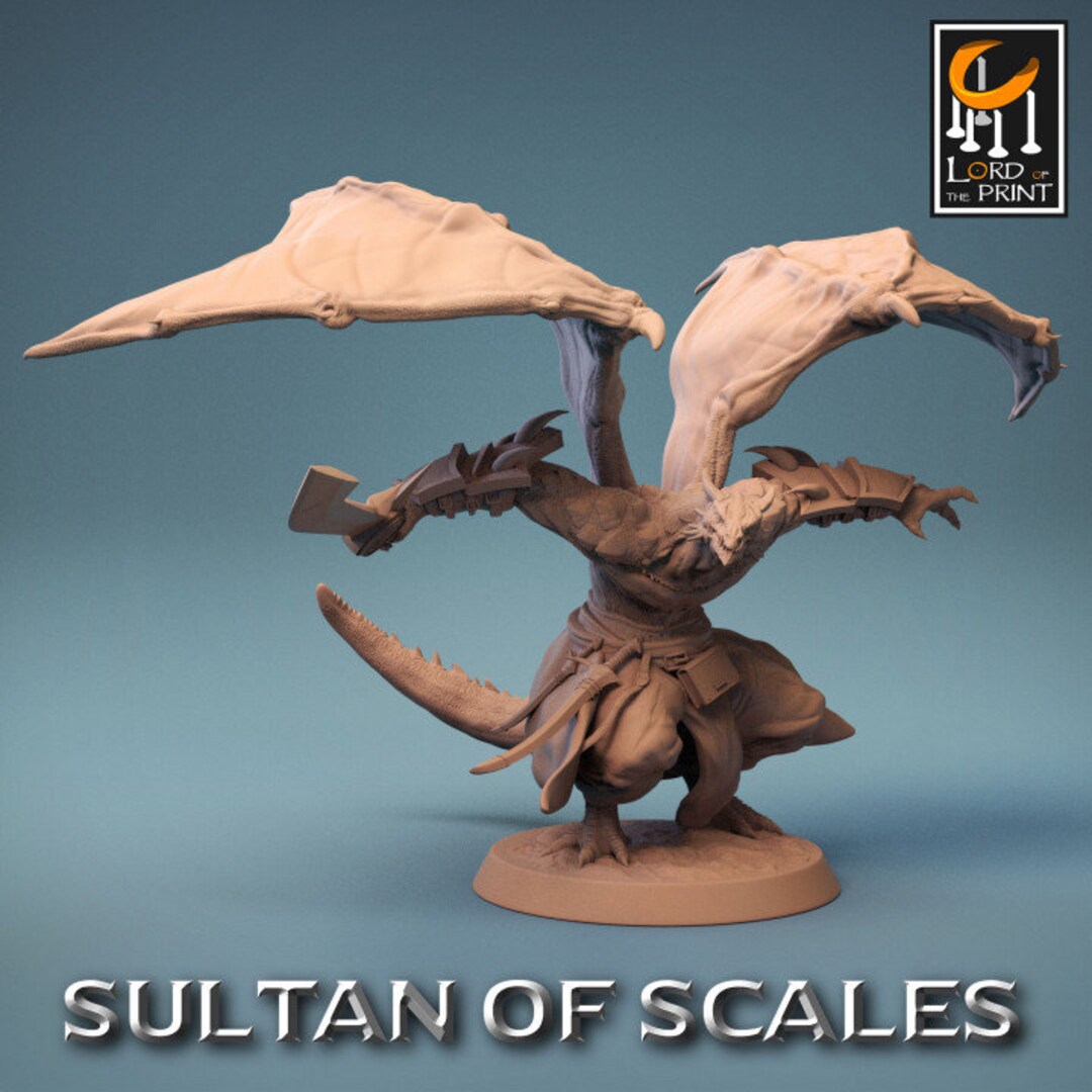 Dragonborn Soldier Warrior G Premium Dnd Miniature Mini 28mm 32mm to ...