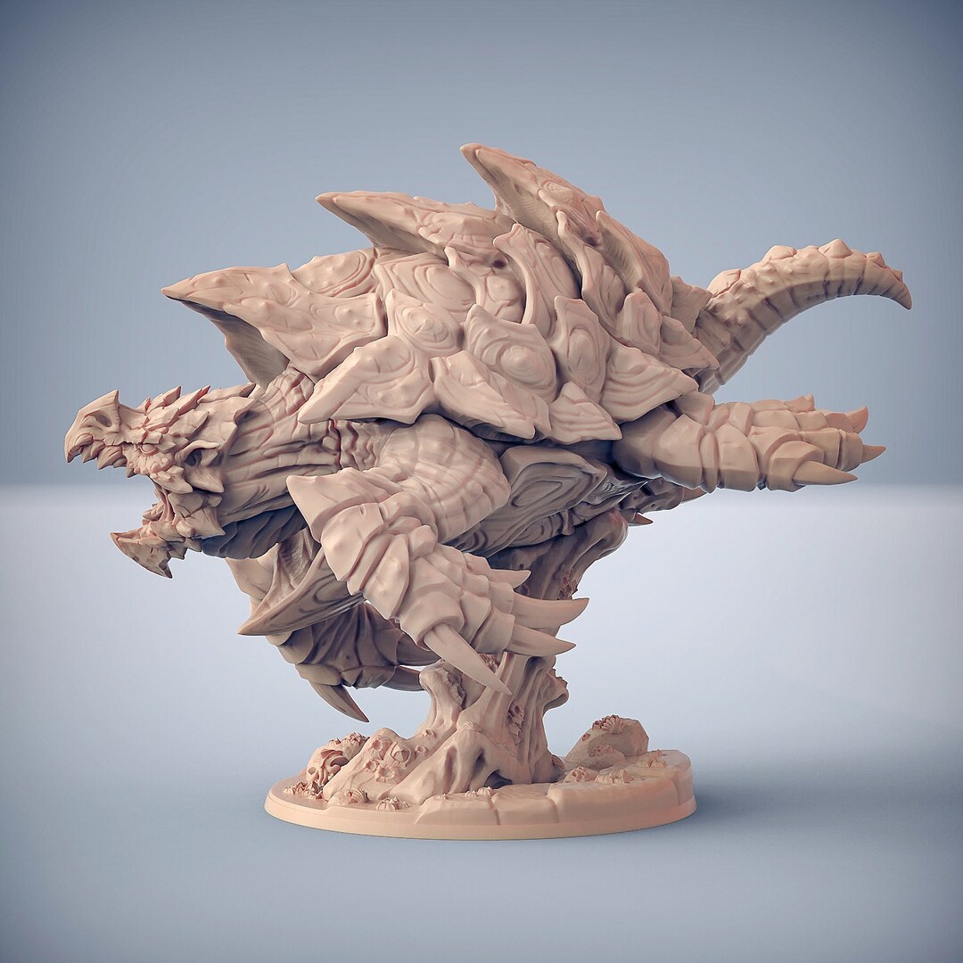 Dragon Turtle Miniature V2 Premiun Dnd Mini Sanded & Primed Resin 3D ...