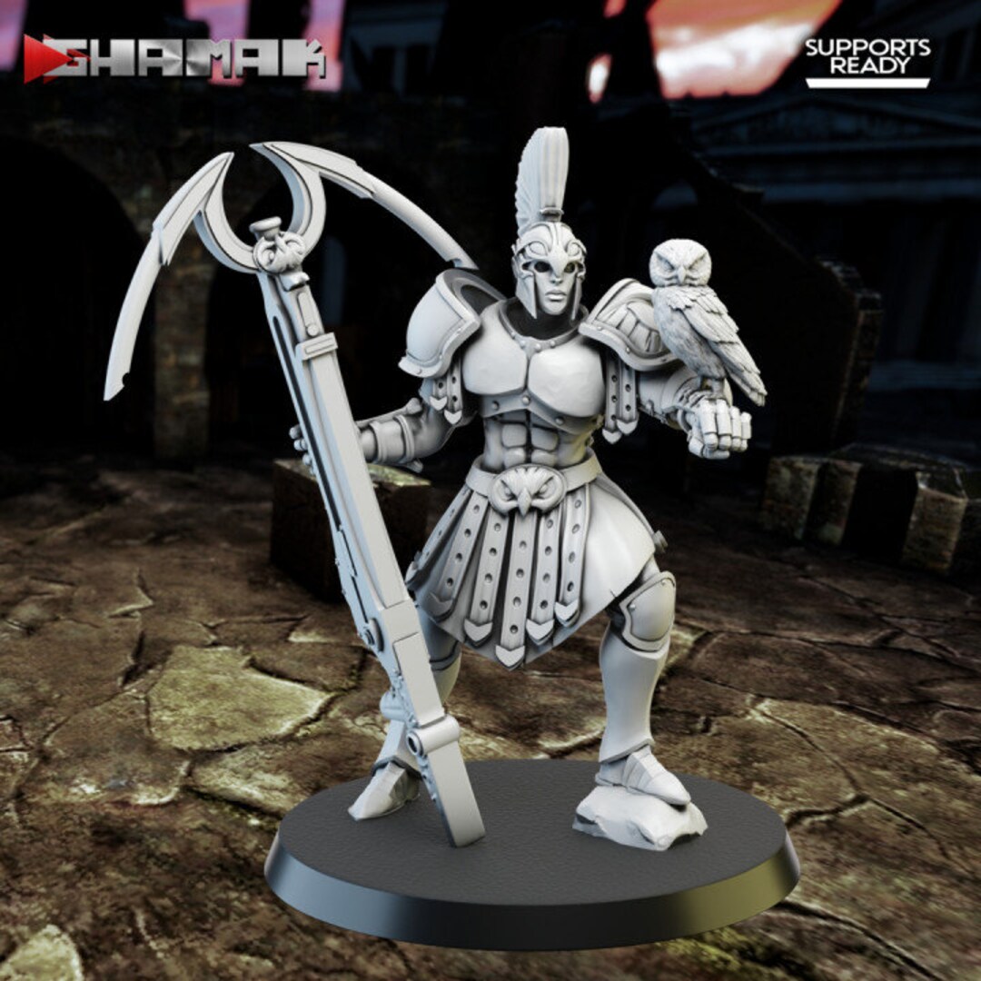 Spartan Paladin Warrior V1 Premium Dnd Miniature Mini | 28mm 32mm to ...