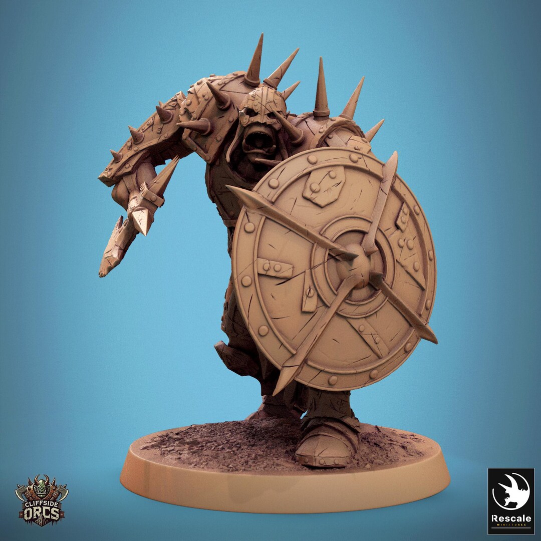 Orc Barbarian Infantry Marauder V10 Premium Dnd Miniature Mini | Resin ...