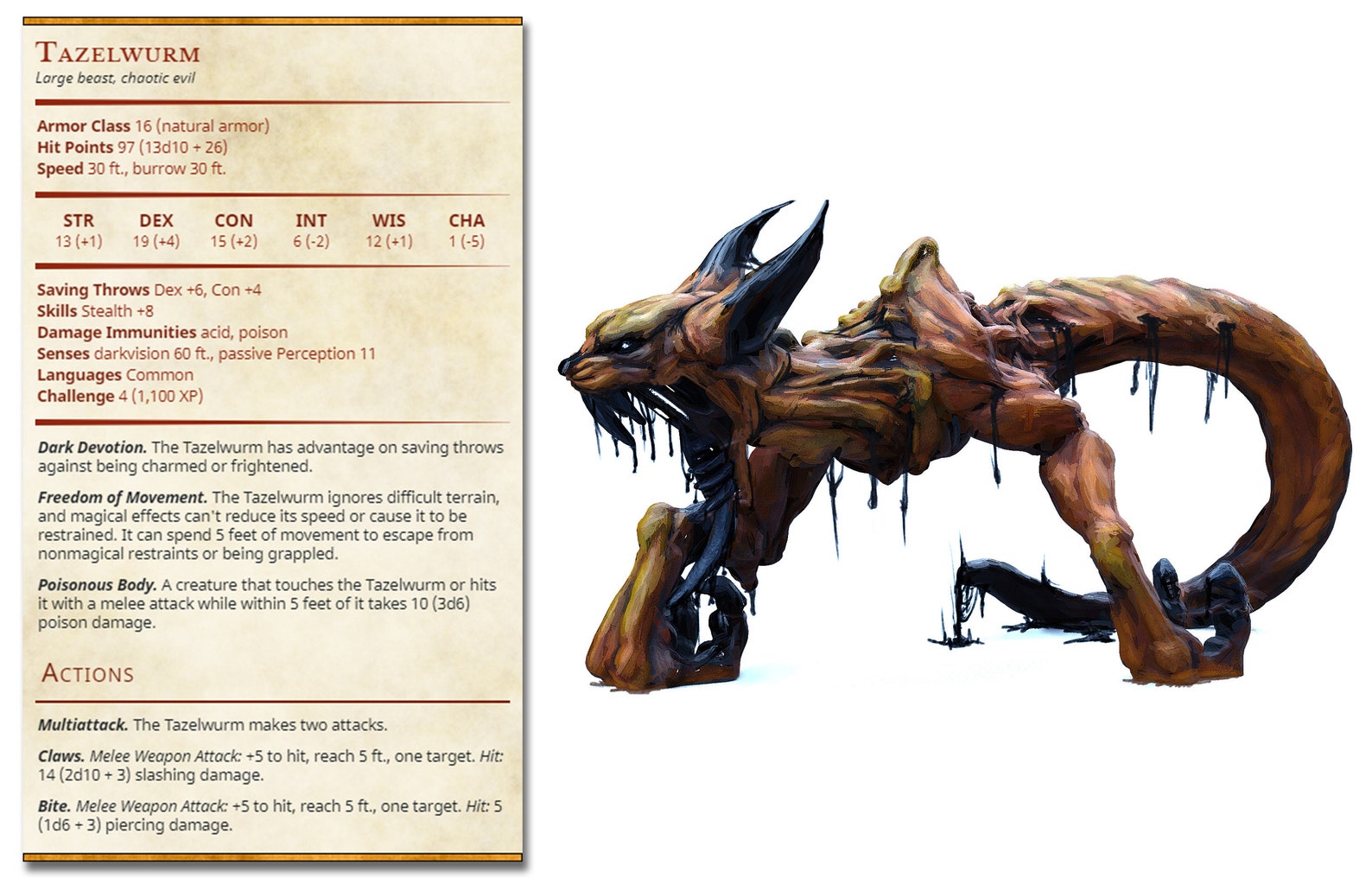 Tatzelwurm Dragon Lizard Dnd Miniatures Compatible With 28mm 32mm ...