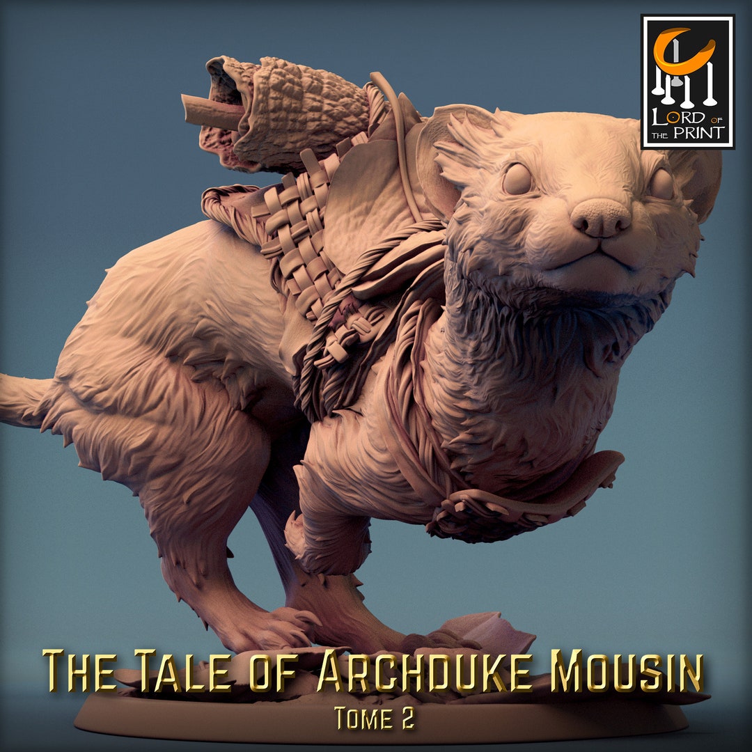 Weasel Sprint Saddle Premium Dnd Miniature Mini Unchained | Resin 3D ...