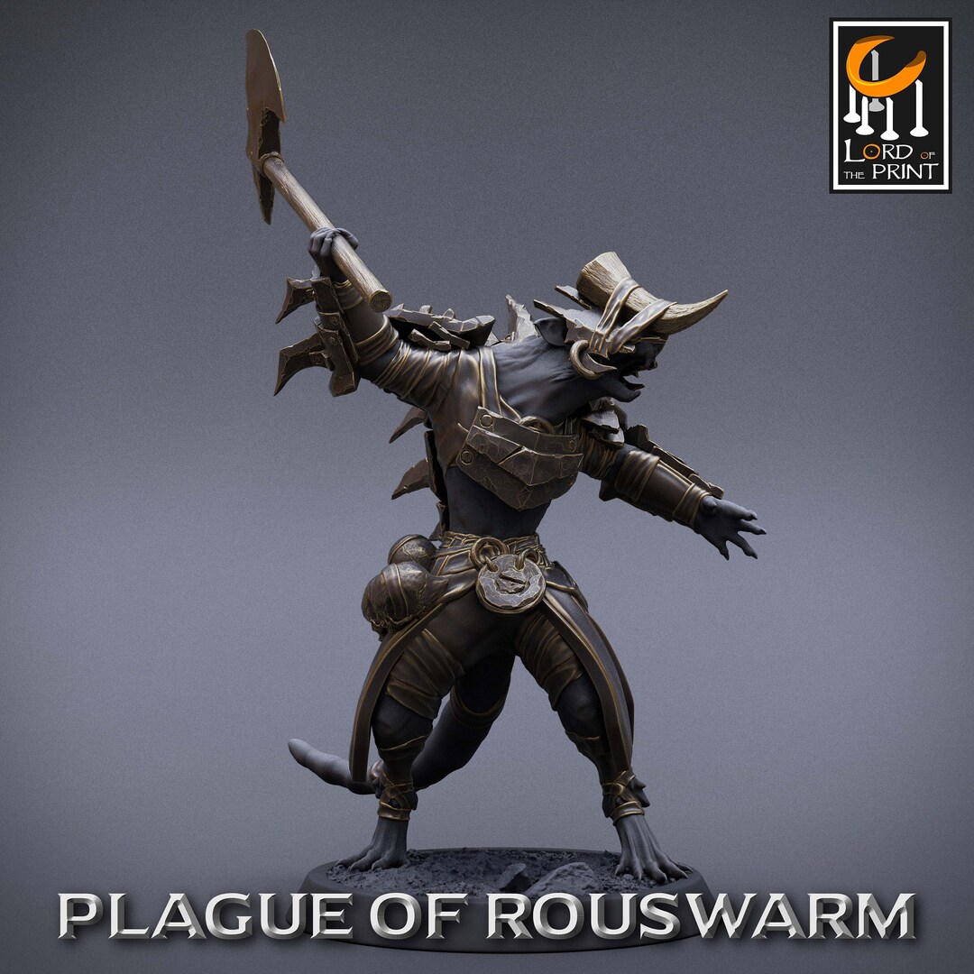Ratfolk Paladin V22 Premium Dnd Miniature Mini Rat Folk Mousefolk Mouse ...