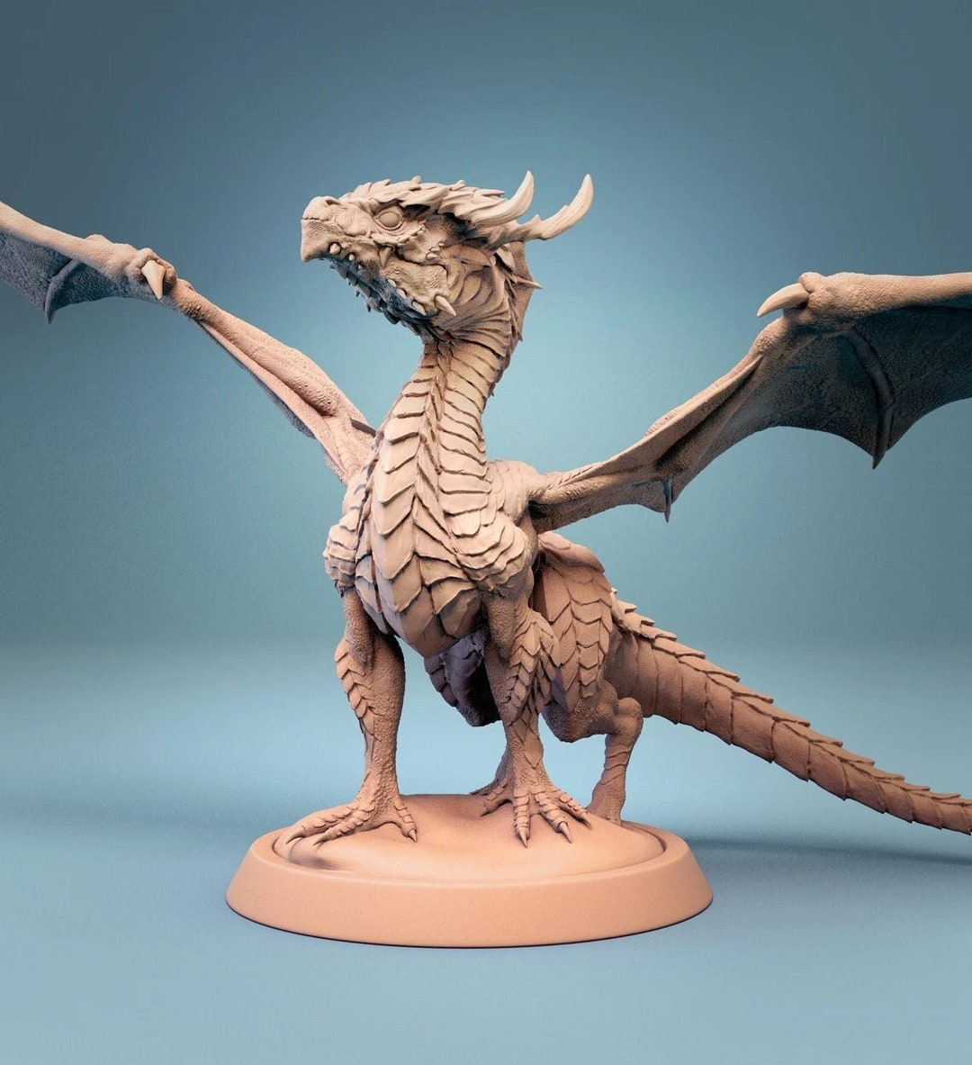 Young Dragon V1 Premium Dnd Miniature Mini Figure Figurine Statue Toy ...