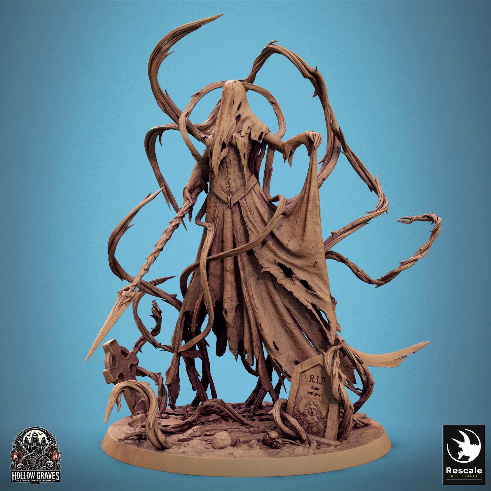 Wraith Undead Lich Dnd Miniatures Compatible With 28mm 32mm Fantasy ...