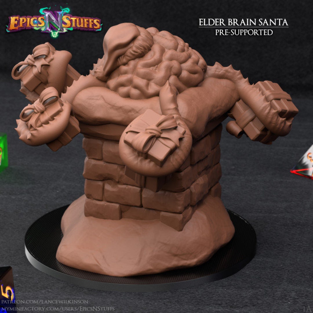 Santa Claus's Brain Christmas Premium Dnd Miniature Mini | 28mm 32mm to ...