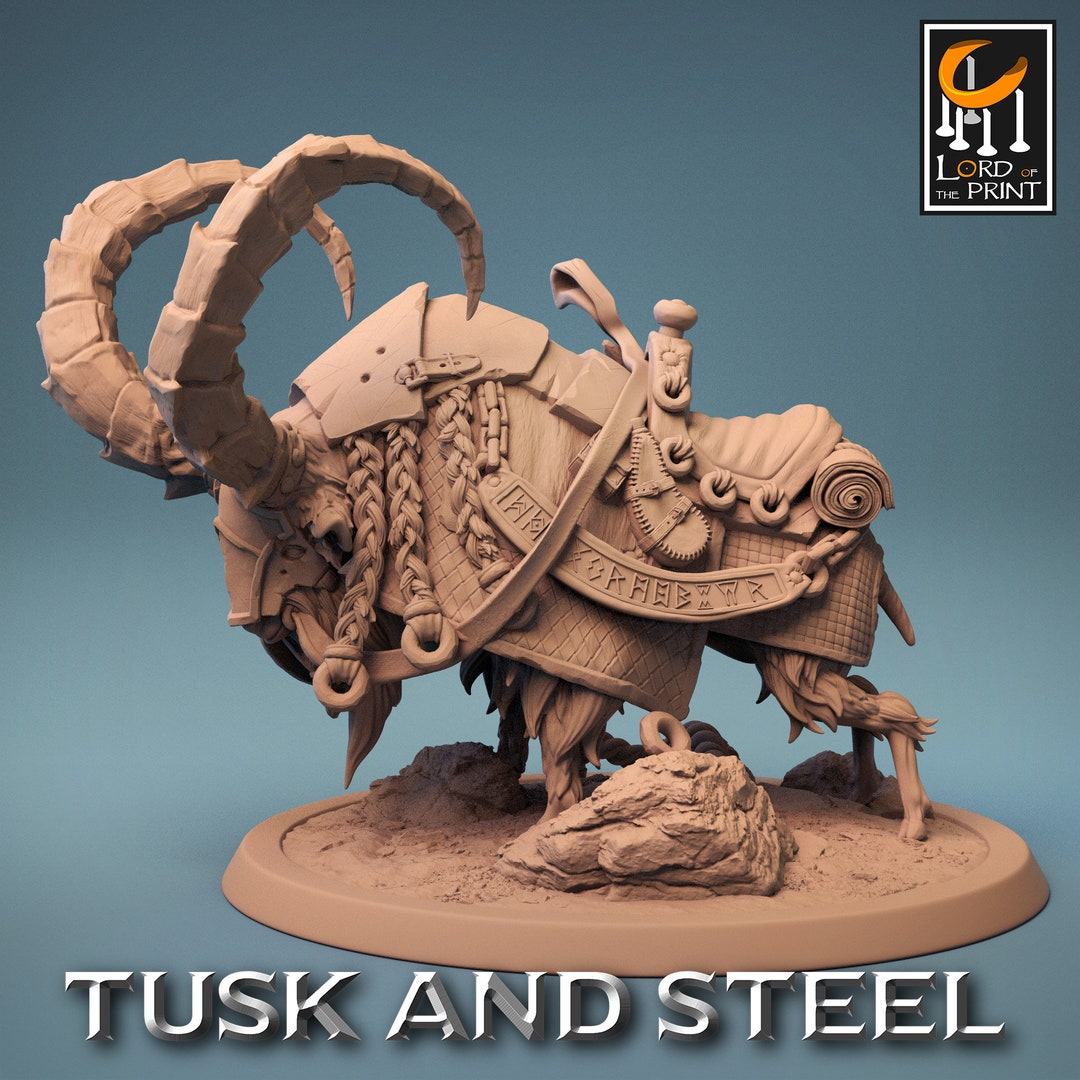 Ram Saddle V4 Premium Dnd Miniature Mini 28mm 32mm up to 100mm | Cleric ...