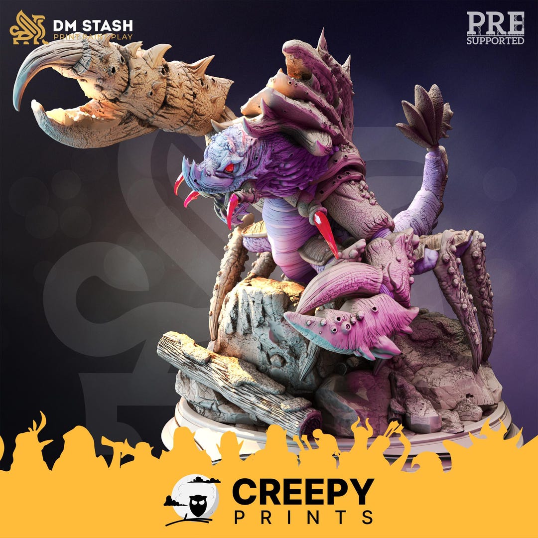 Giant Crab Monster Dnd Boss Miniatures Compatible With 28mm 32mm ...