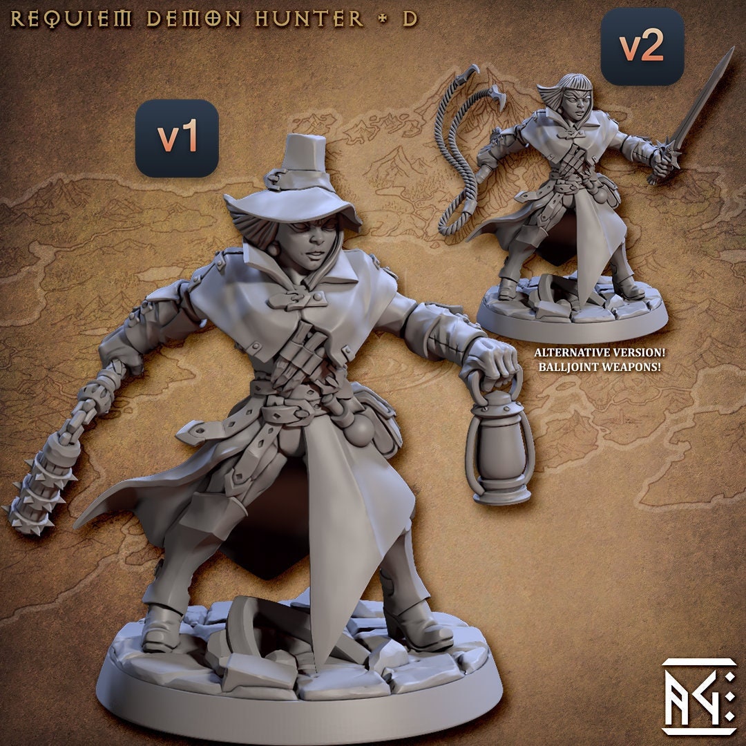 Female Fighter Premium Dnd Miniature Mini 28mm to 100mm | Human Warrior ...