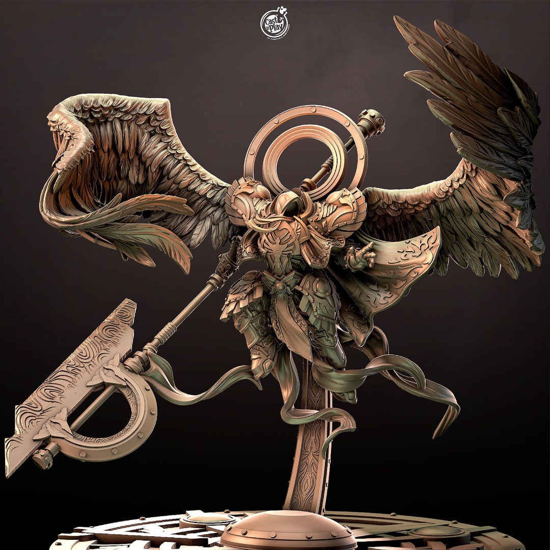 Aasimar Paladin Cleric Angel Celestial Premium Dnd Miniature Mini ...