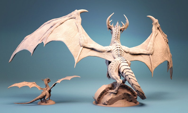 Ancient Dragon Dnd Miniatures Compatible With 28mm 32mm Tabletop ...