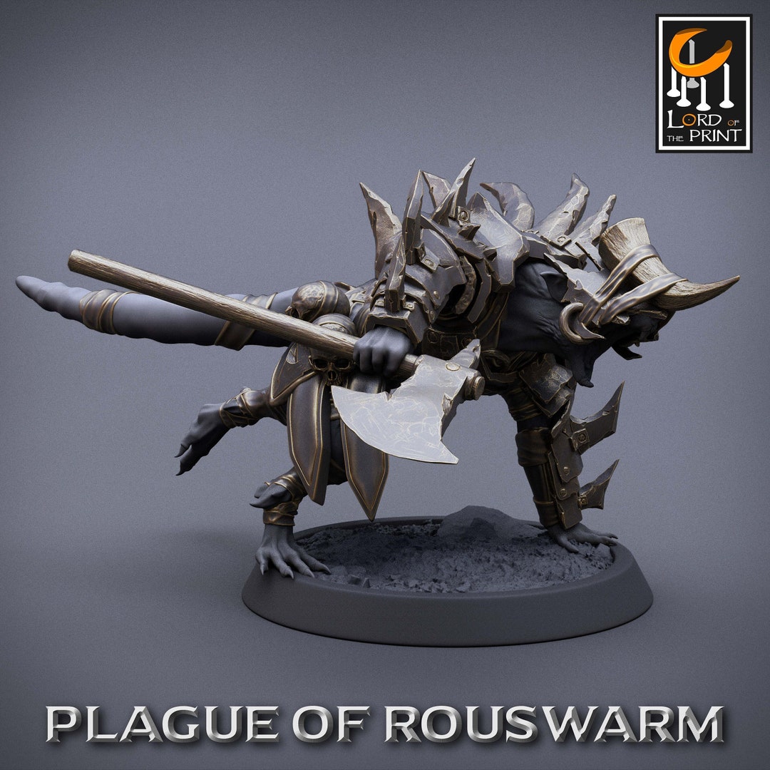 Ratfolk Paladin V19 Premium Dnd Miniature Mini Rat Folk Mousefolk Mouse ...